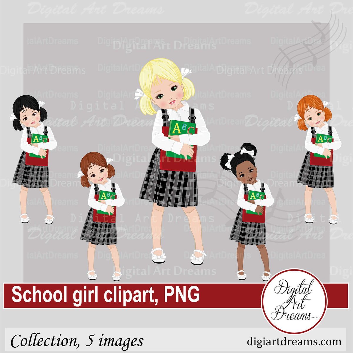 School Children In Uniform Clip Art