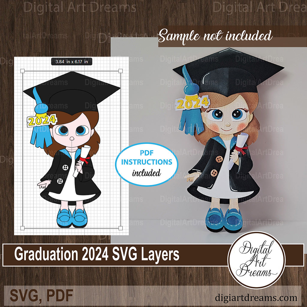 Graduation 2024 Scrapbooking Embellishments | SVG Layers – Digital Art ...