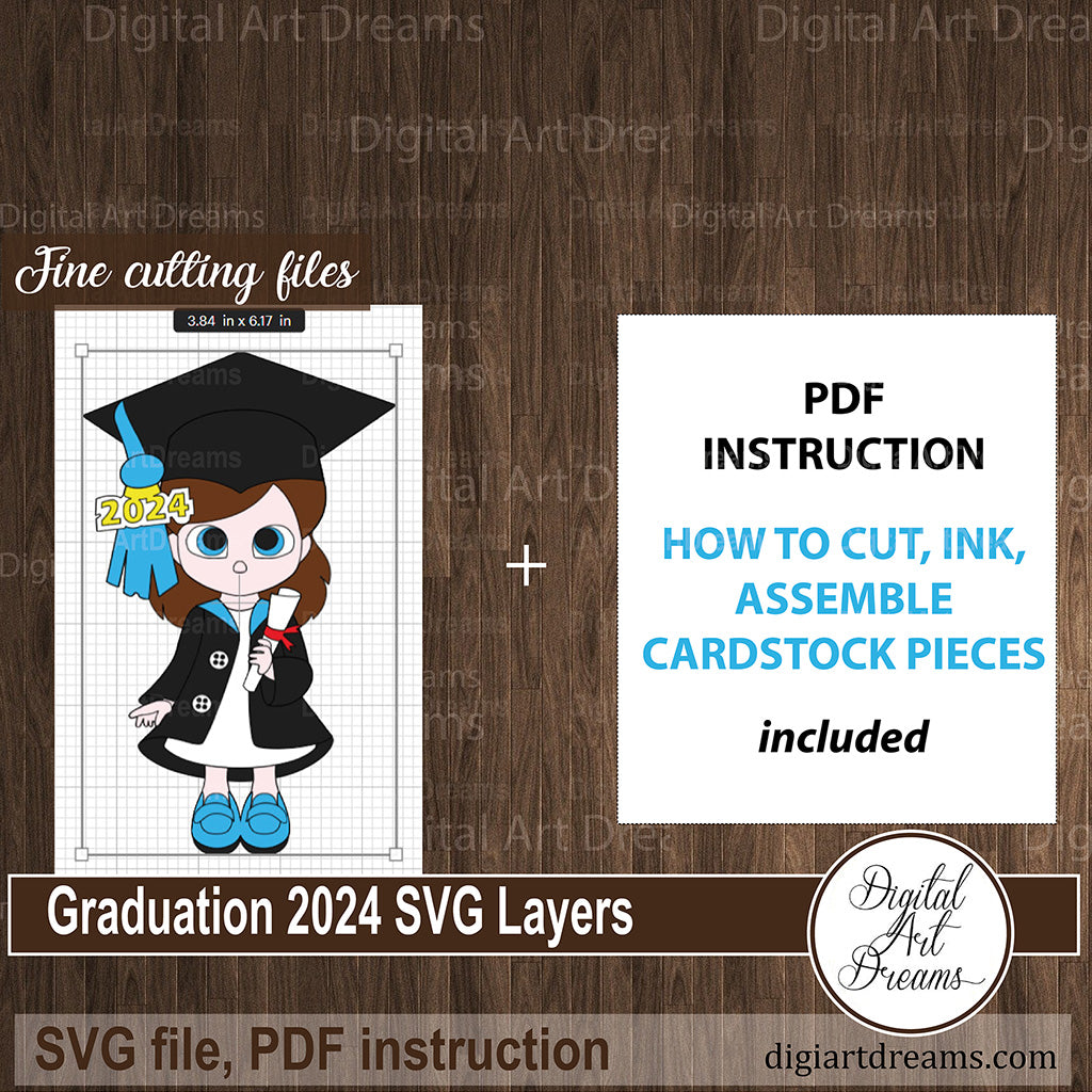 Graduation 2024 Scrapbooking Embellishments | SVG Layers – Digital Art ...