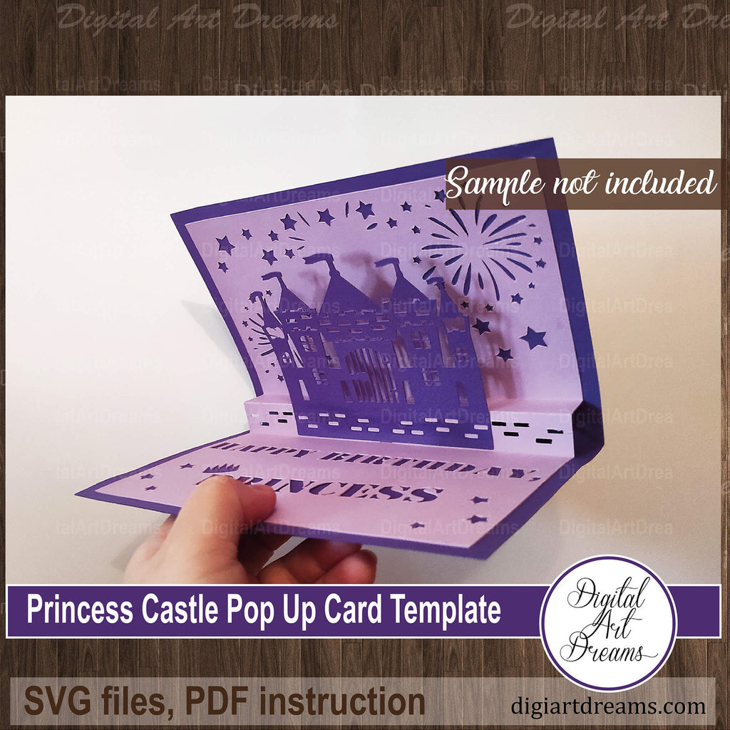 Castle Pop-Up Card | SVG Template | Birthday DIY Cricut Project ...