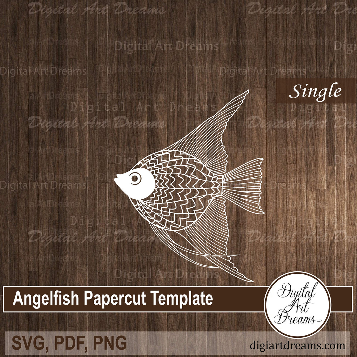 Angelfish SVG | Tropical Fish Template for Cricut – Digital Art Dreams