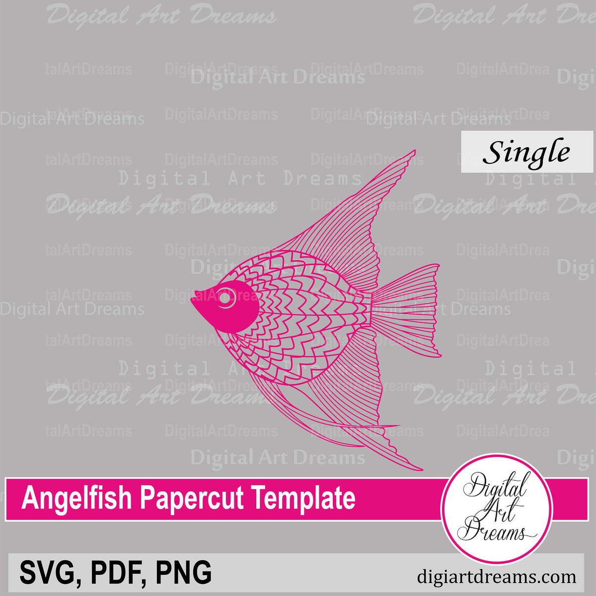 Angelfish SVG | Tropical Fish Template for Cricut – Digital Art Dreams