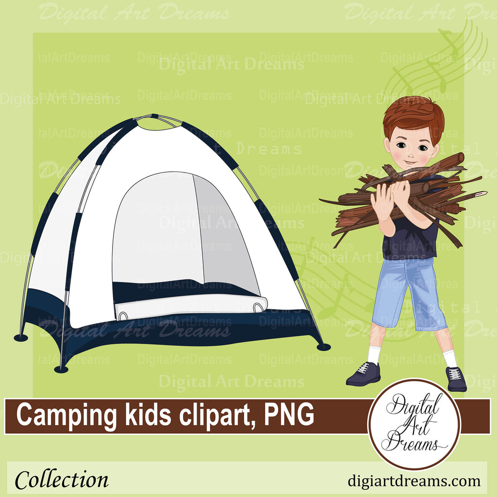 Camping Clipart | Cute Character Design | Digital Art Dreams